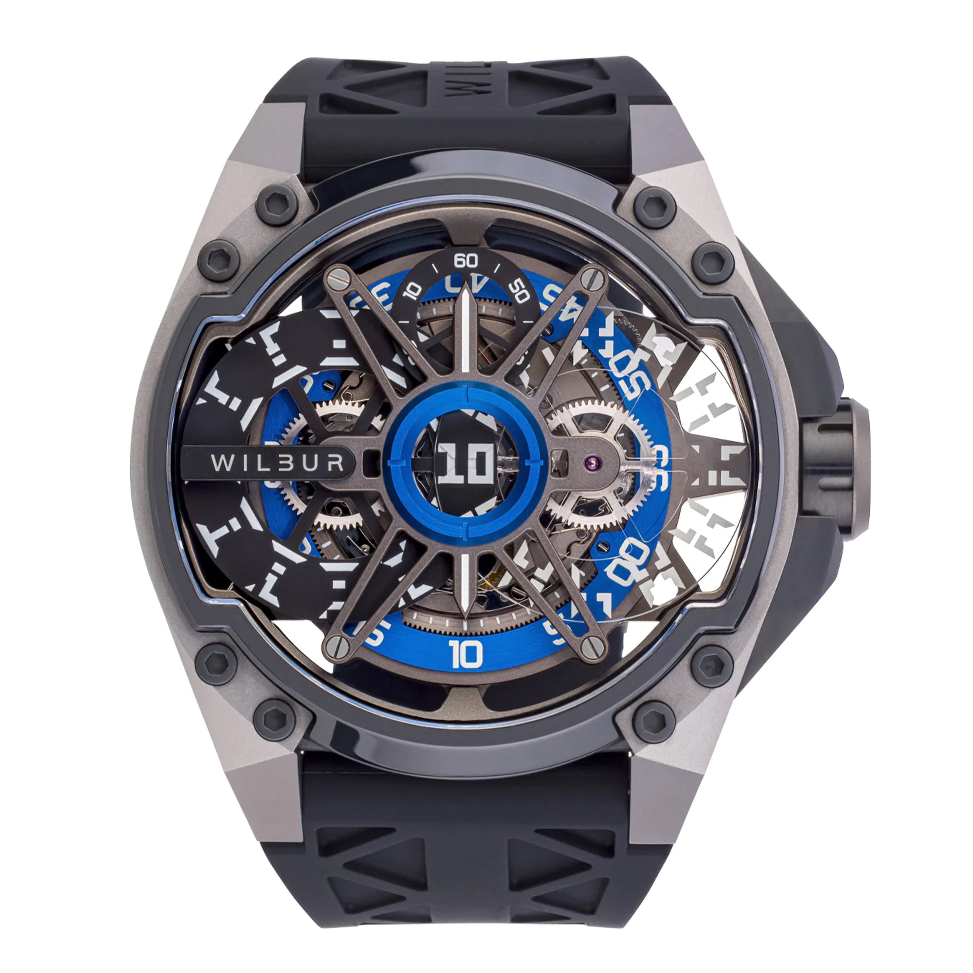 WILBUR LEO JW1.1 WATCH, 48MM BLUE SKELETON DIAL, LEO-JW1.1 | Burdeen's ...