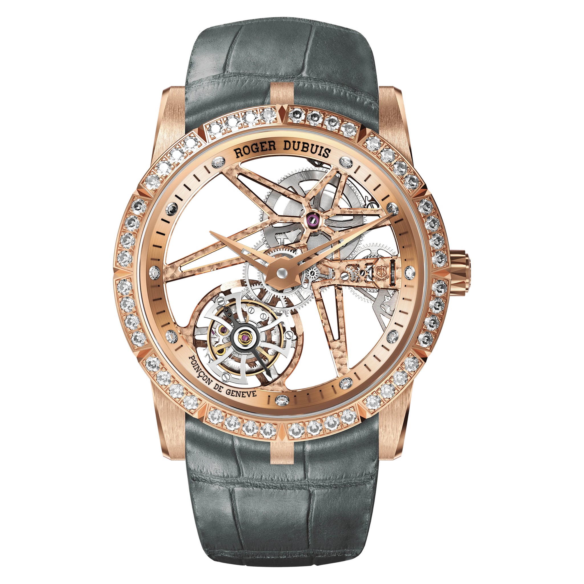 Roger Dubuis Excalibur Monotourbillon Watch, 36mm Pink Gold Dial, DBEX ...