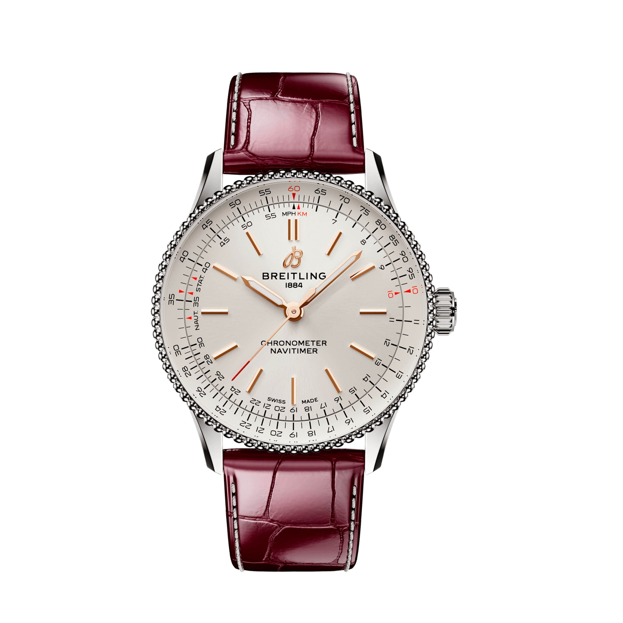 Breitling Navitimer 36 Watch, 36mm Silver Dial, A17327211G1P1 | Burdeen ...