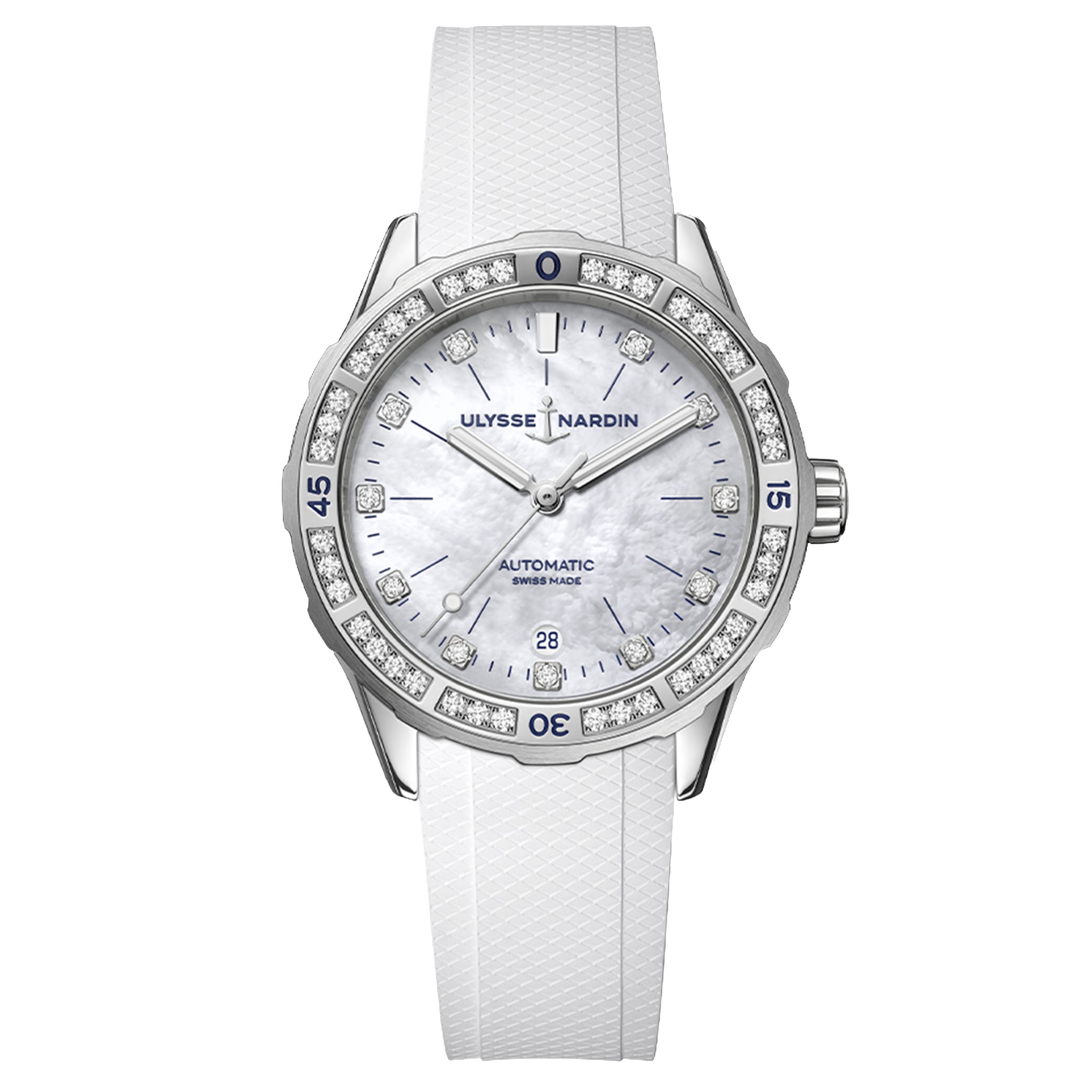 Ulysse Nardin Lady Diver Watch, 39mm Mother of Pearl Dial, 8163-182B/1 ...