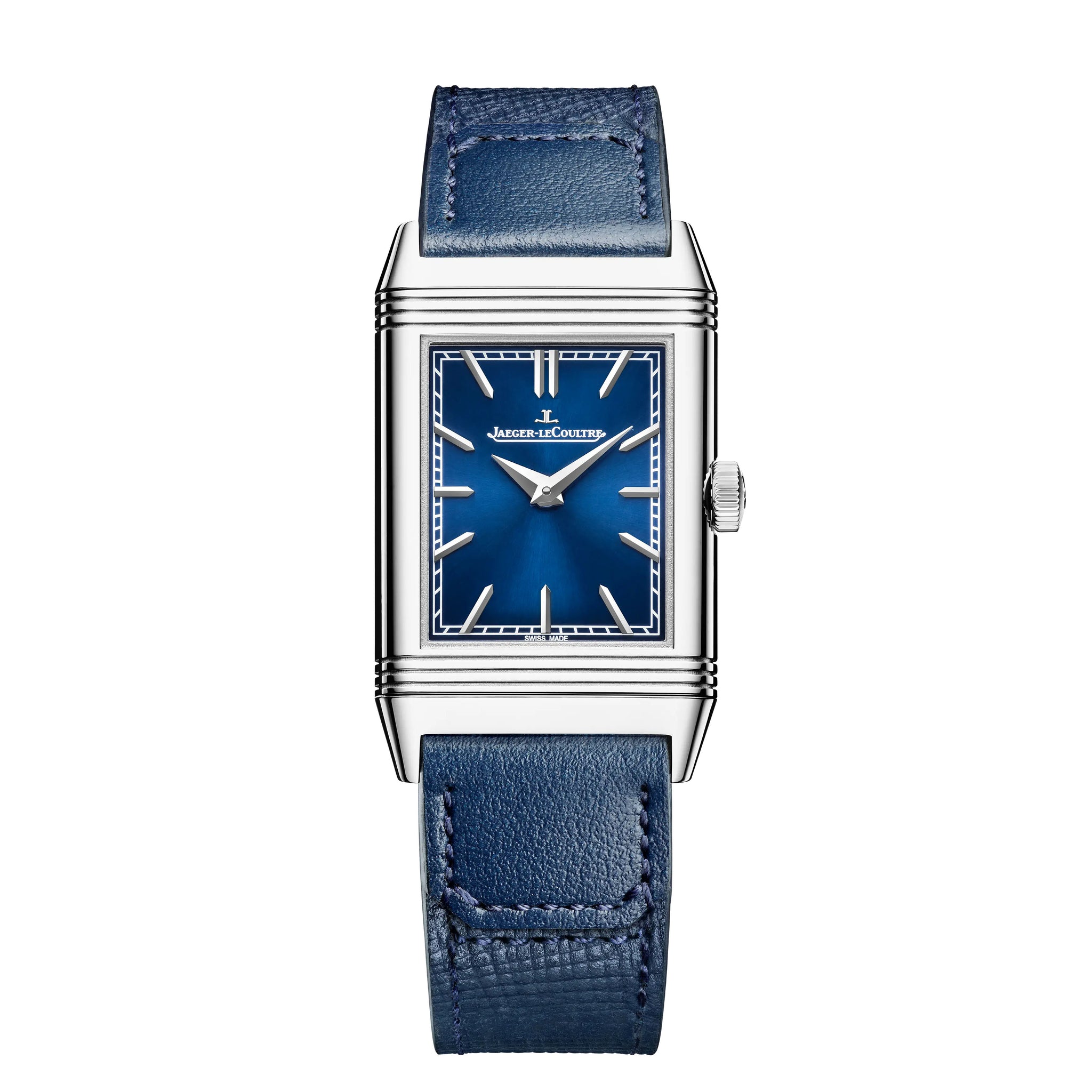 Jaeger-LeCoultre Reverso Tribute Monoface Watch, 40.1x24.4mm Blue Dial ...