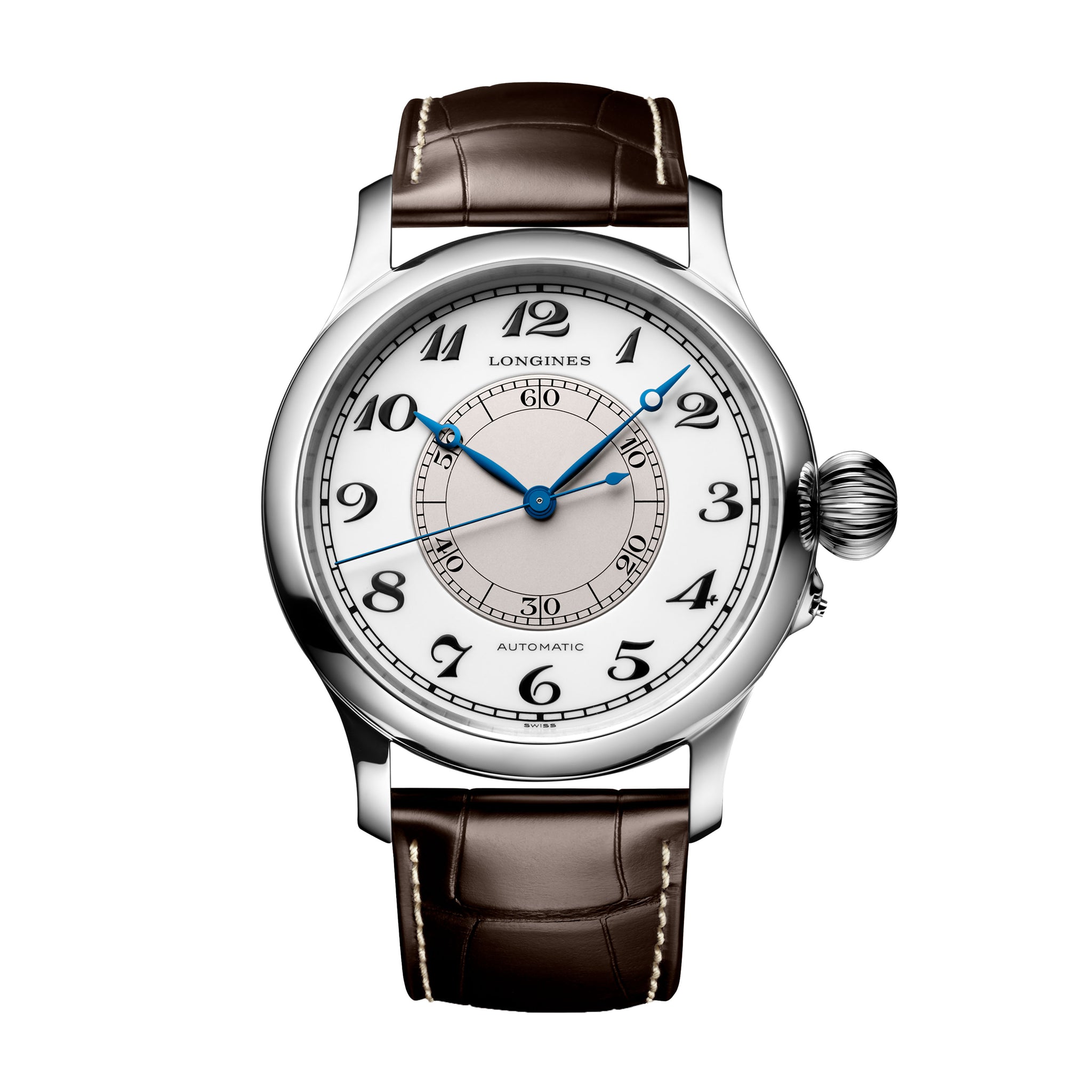 Longines Weems Second-Setting Watch, 47.5mm White Lacquered Dial, L2.7 ...
