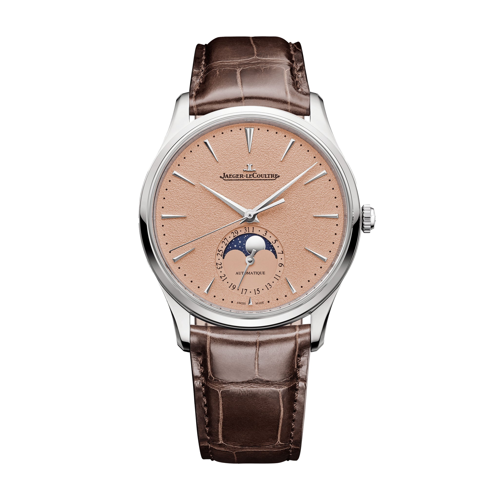 Jaeger-LeCoultre Master Ultra Thin Moon Watch, 39mm Salmon Dial, Q1368 ...