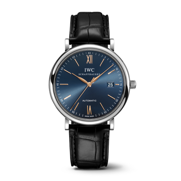 IWC Portofino Automatic Watch, 40mm Blue Dial, IW356523 | Burdeen's Jewelry