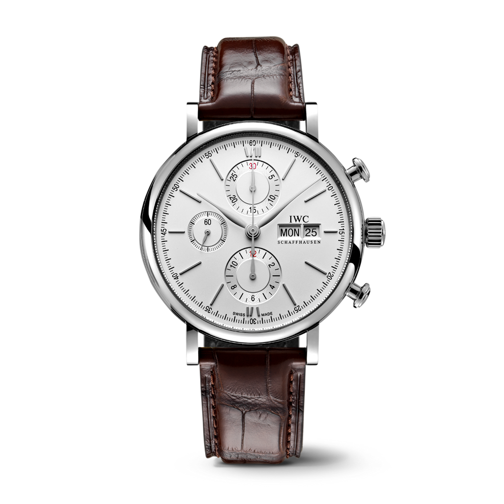 IWC Portofino Chronograph Watch, 42mm White Dial, IW391027 | Burdeen's ...